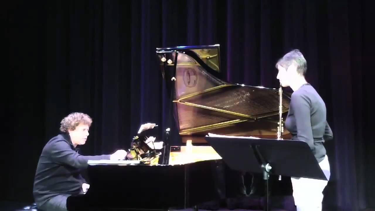 Poulenc Flute Sonata mvts 2 and 3 Nina Perlove and Eric Himy REHEARSAL ...