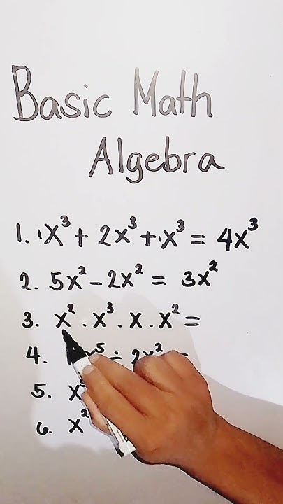 Basic Math Algebra - YouTube