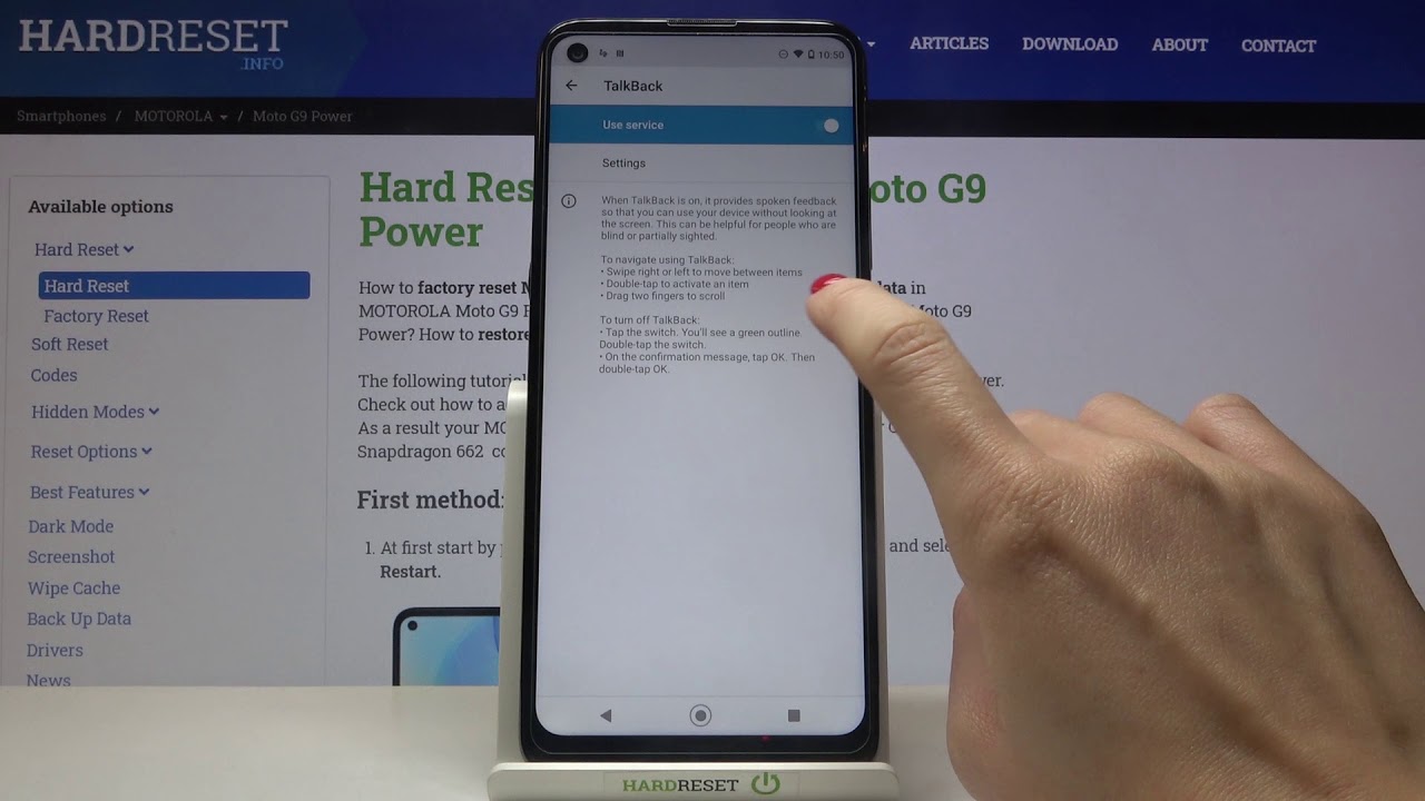 Turn On Talkback Mode - Use Talkback on MOTOROLA Moto G9 Power - YouTube