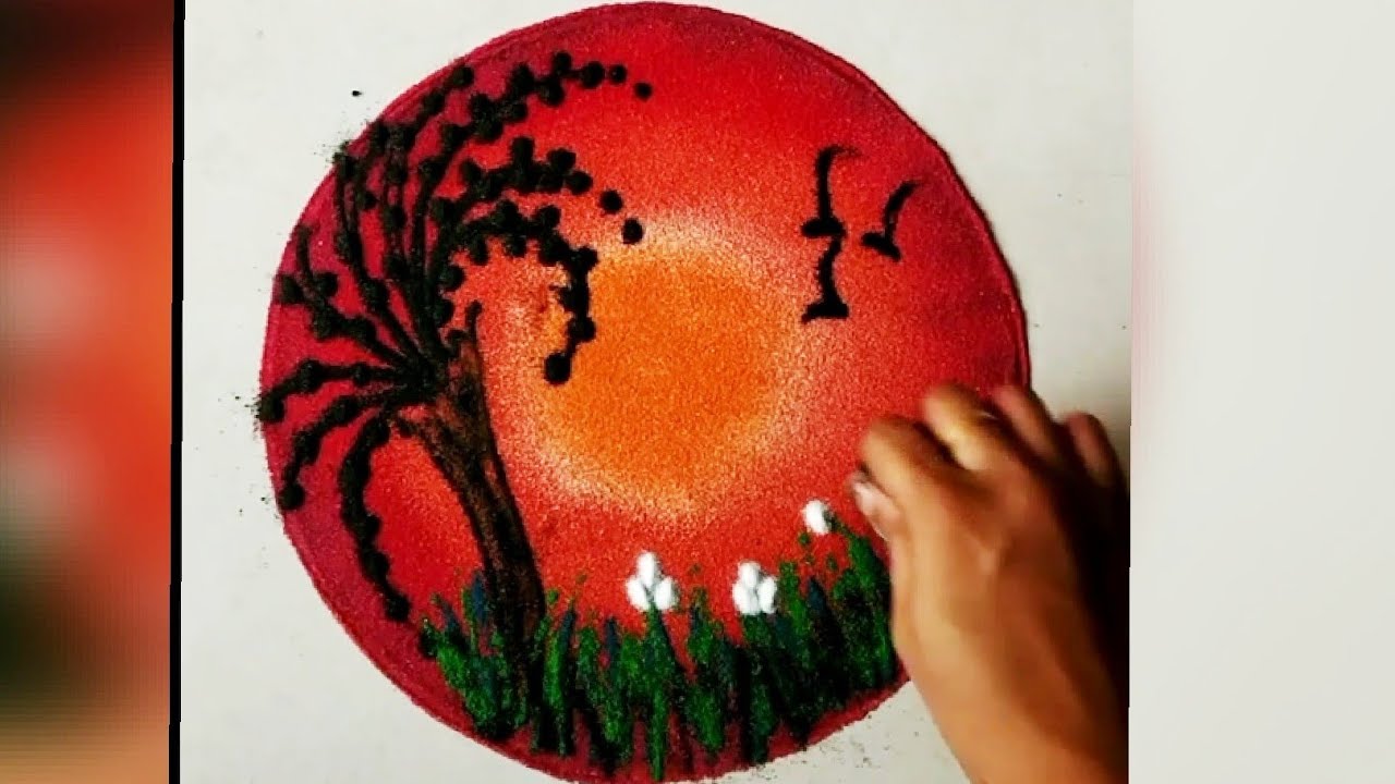 Rangoli Designs With Theme Of Nature