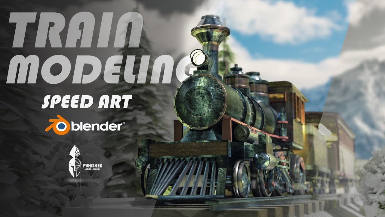 Train 3D Modeling, Speed Art in Blender 2.91 - YouTube
