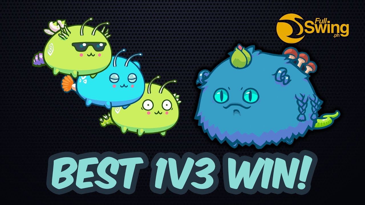 Best 1v3 AXIE! Win against plant aqua plant with gravel ant & terror ...