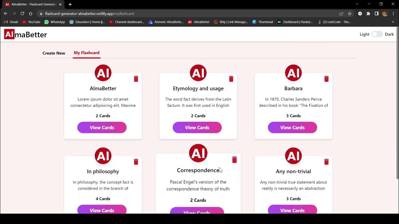 Flashcard Generator Almabetter Youtube