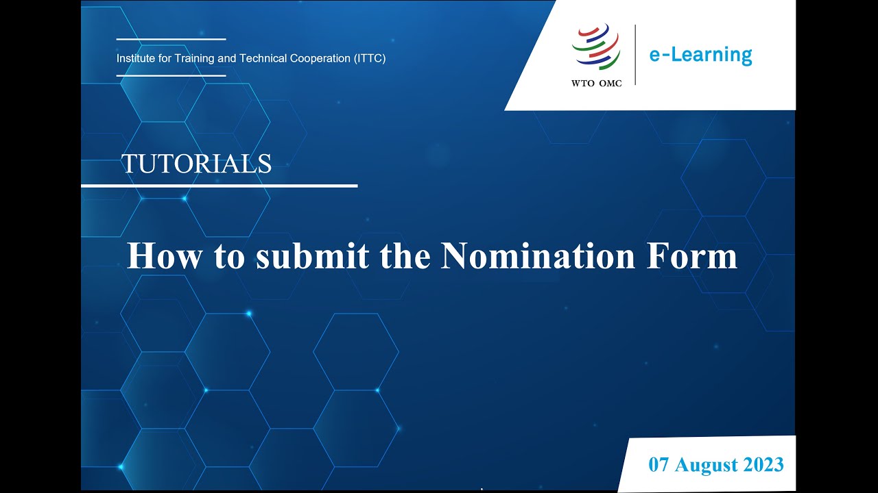 How to submit the Nomination form - YouTube