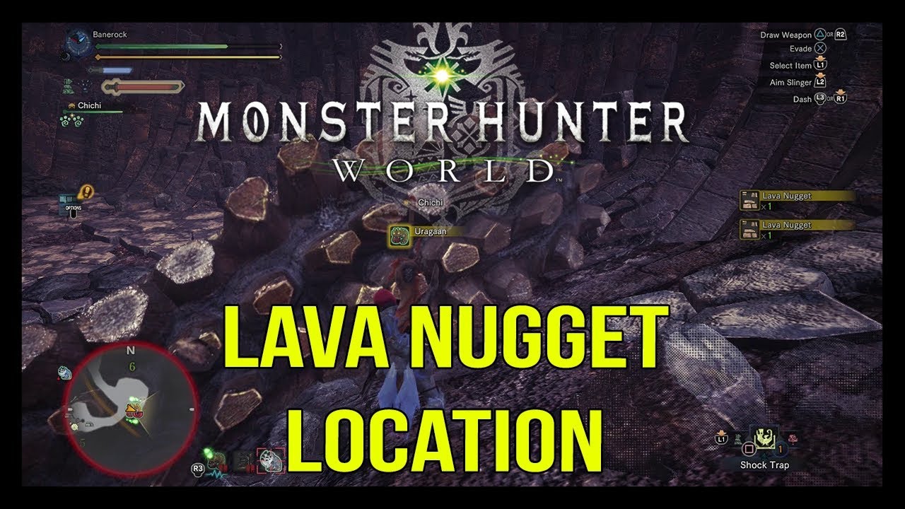 Monster Hunter World - Lava Nugget Location - YouTube