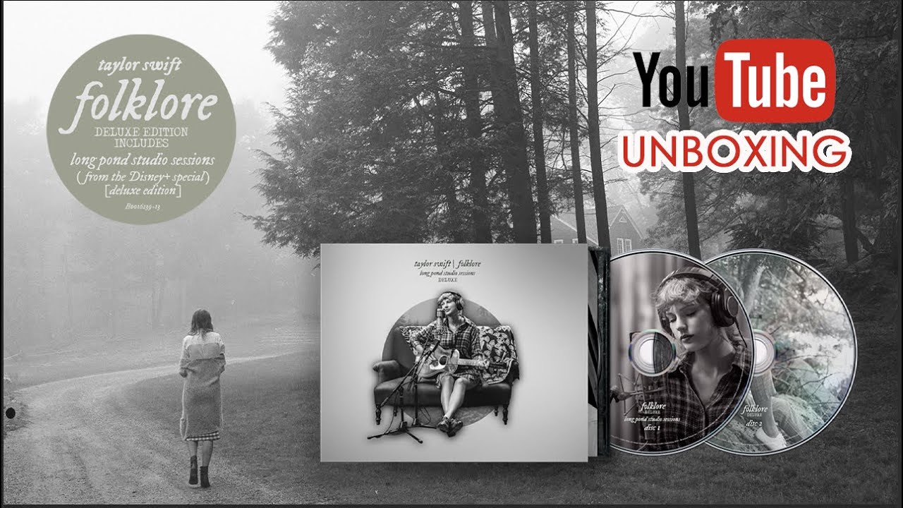 Taylor Swift "Folklore Deluxe Edition" 2CD + 5 Postcards Unboxing - YouTube