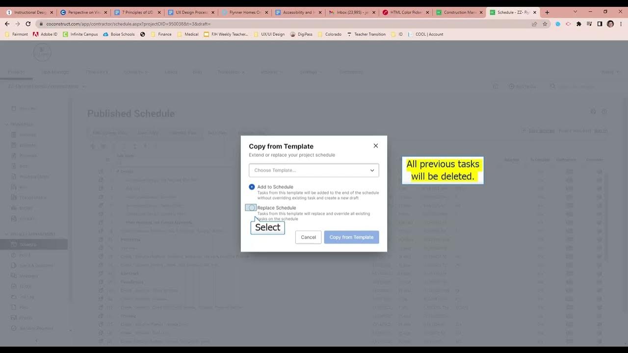 CoConstruct Schedule and Tasks - YouTube