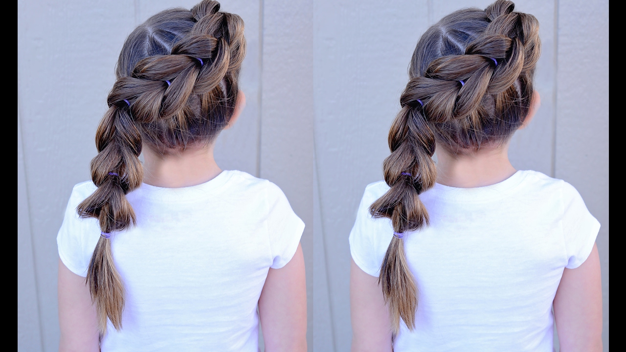 Side pull through braid - hair tutorial - YouTube