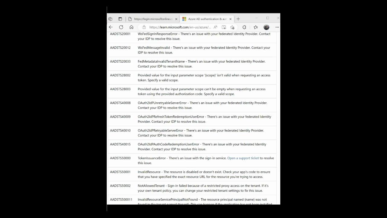 Checkout this very simple tool to troubleshoot Azure Active Directory error codes! - YouTube