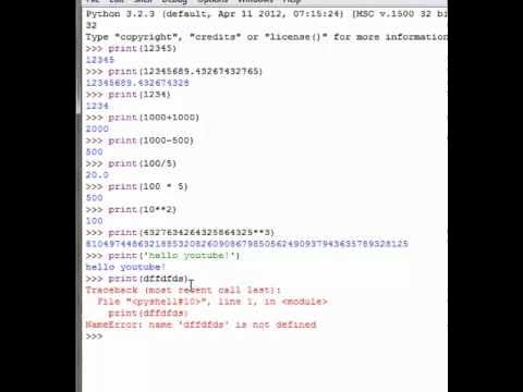 python3 tutorial part 1: print and basic math! - YouTube