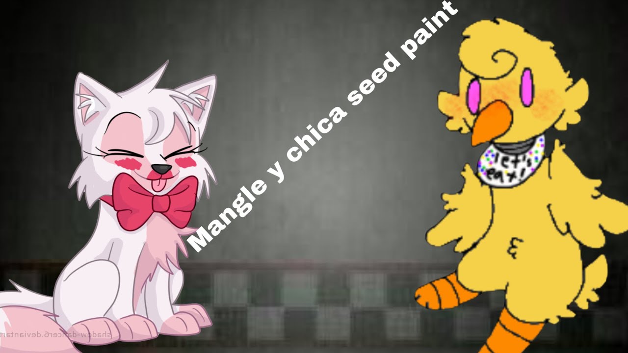 Mangle y chica speed paint ( fnaf ) - YouTube
