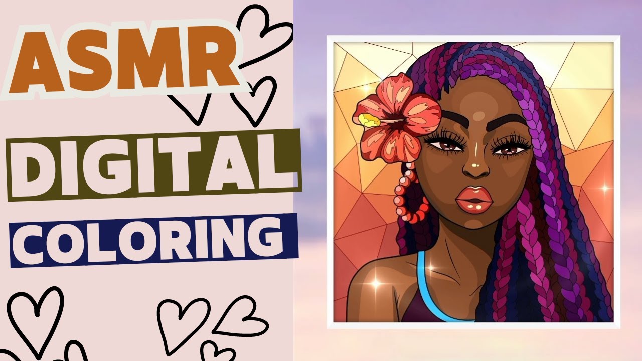 Relaxing coloring art, ASMR coloring pages, Satisfying digital art ...