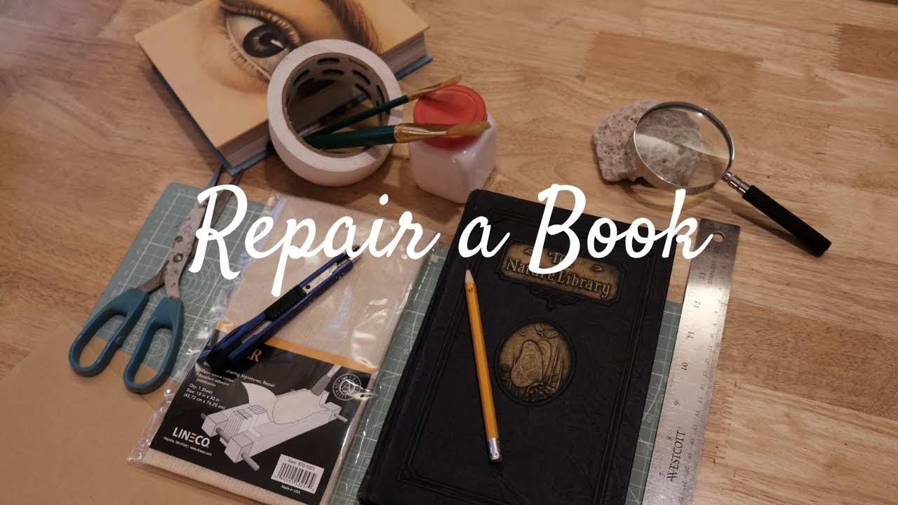 step-by-step simple book repair - beginner friendly - YouTube
