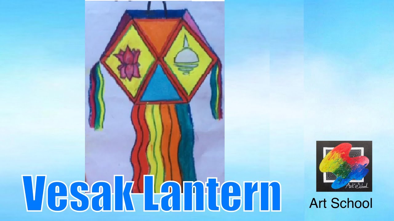 How to draw a Vesak Lantern # Lesson 08 # [ By Art School] - YouTube