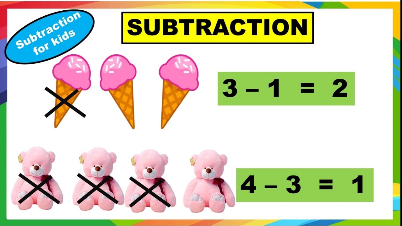 SUBTRACTION For Kids | subtraction for UKG - YouTube