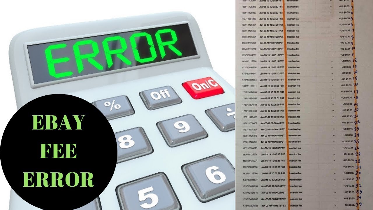 Ebay Fee Error Glitch! - YouTube