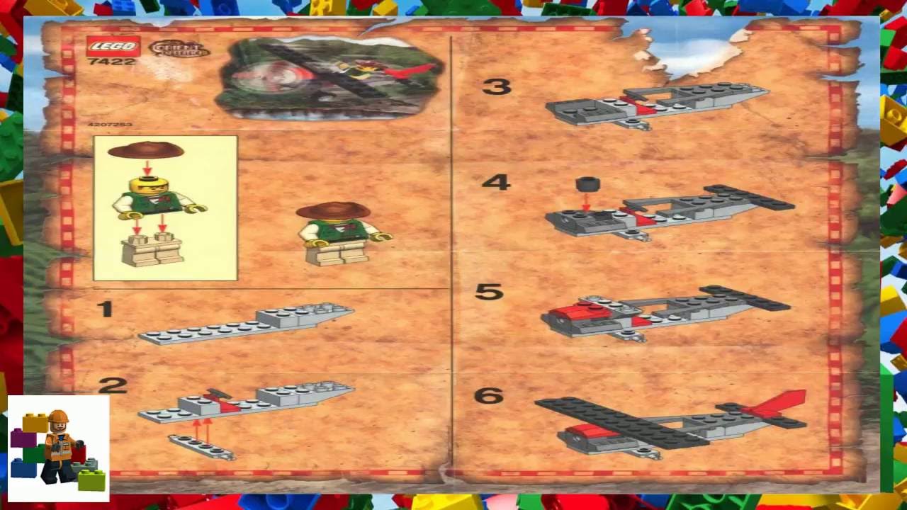 LEGO Instructions - Orient Expedition India - Red Eagle - 7422 - YouTube
