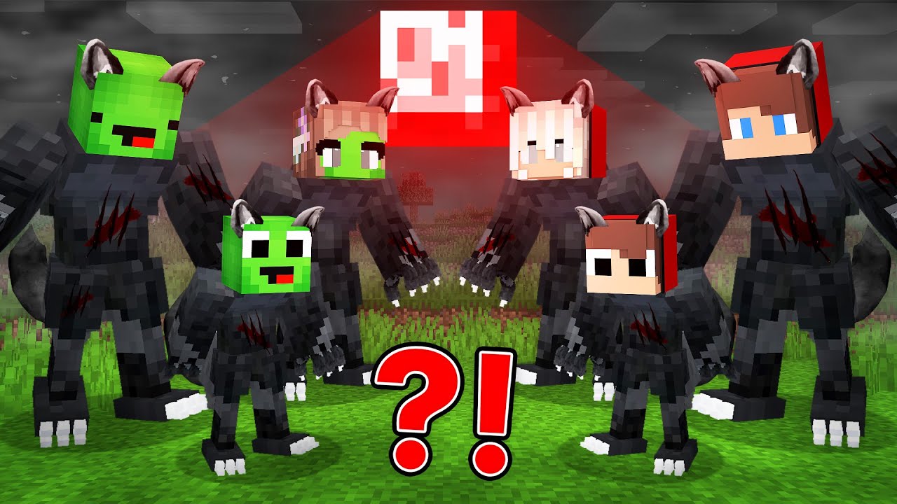 JJ and Mikey Family Morph into WEREWOLF - Maizen Minecraft Animation - YouTube