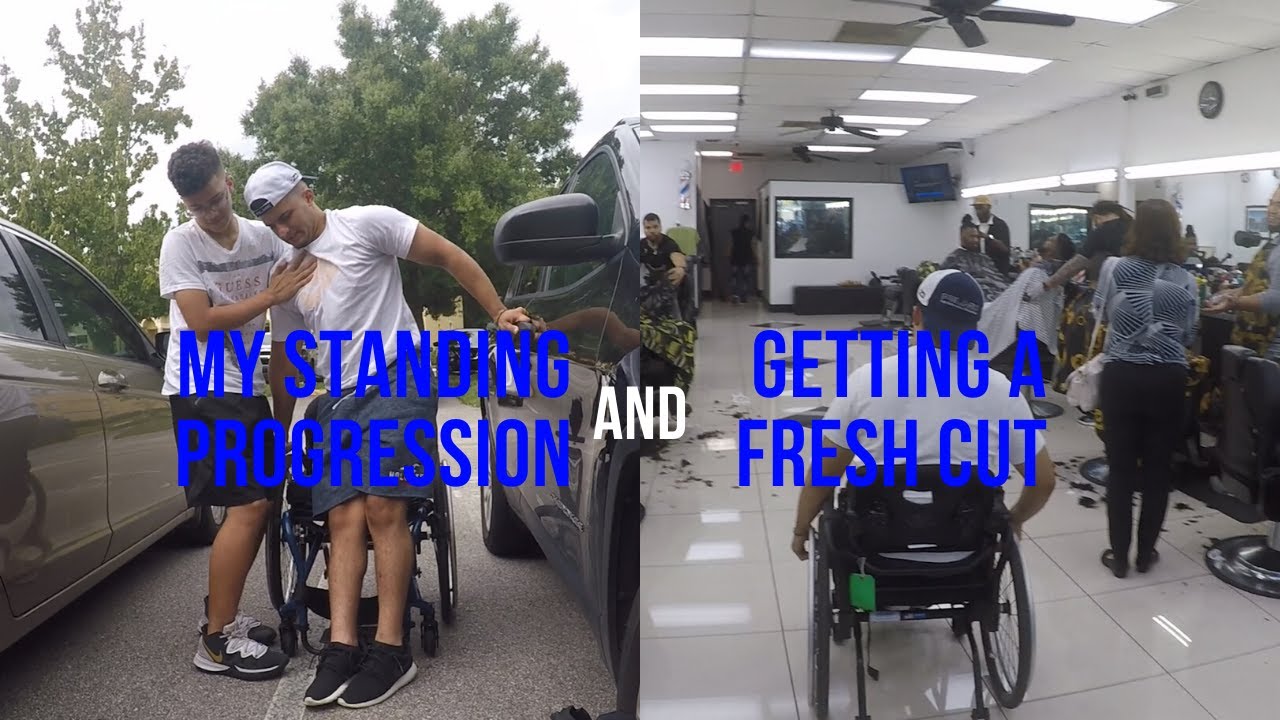 This is how close I am to standing! Getting a fresh cut and some ...