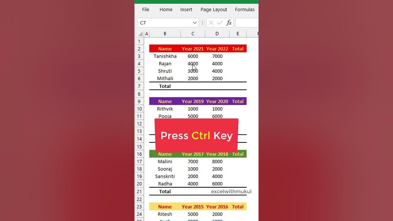 AutoSUM Excel Trick - YouTube