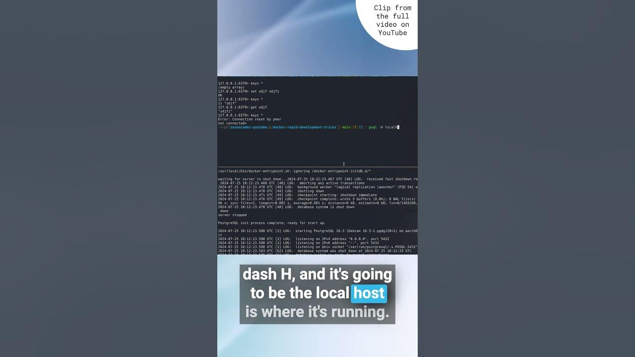 Spinning up a Postgres database 🐋 Rapid Docker Dev - YouTube