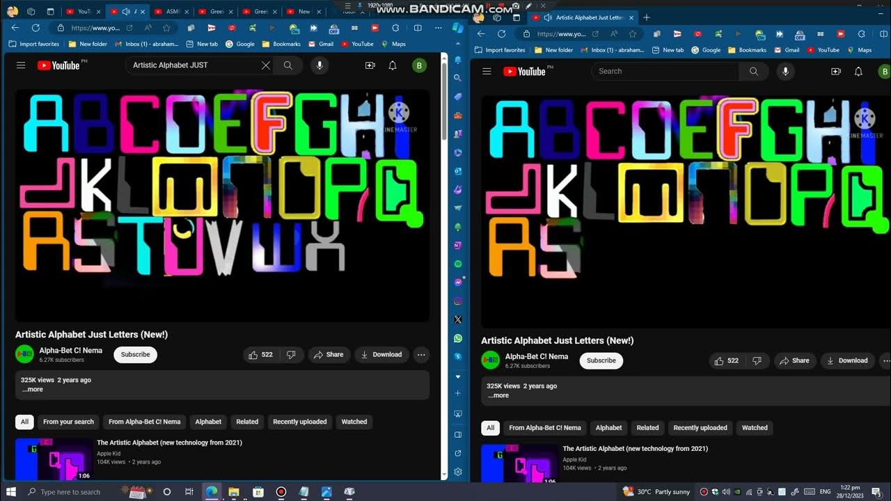 Artistic Alphabet (Just Letters from ABC) - YouTube
