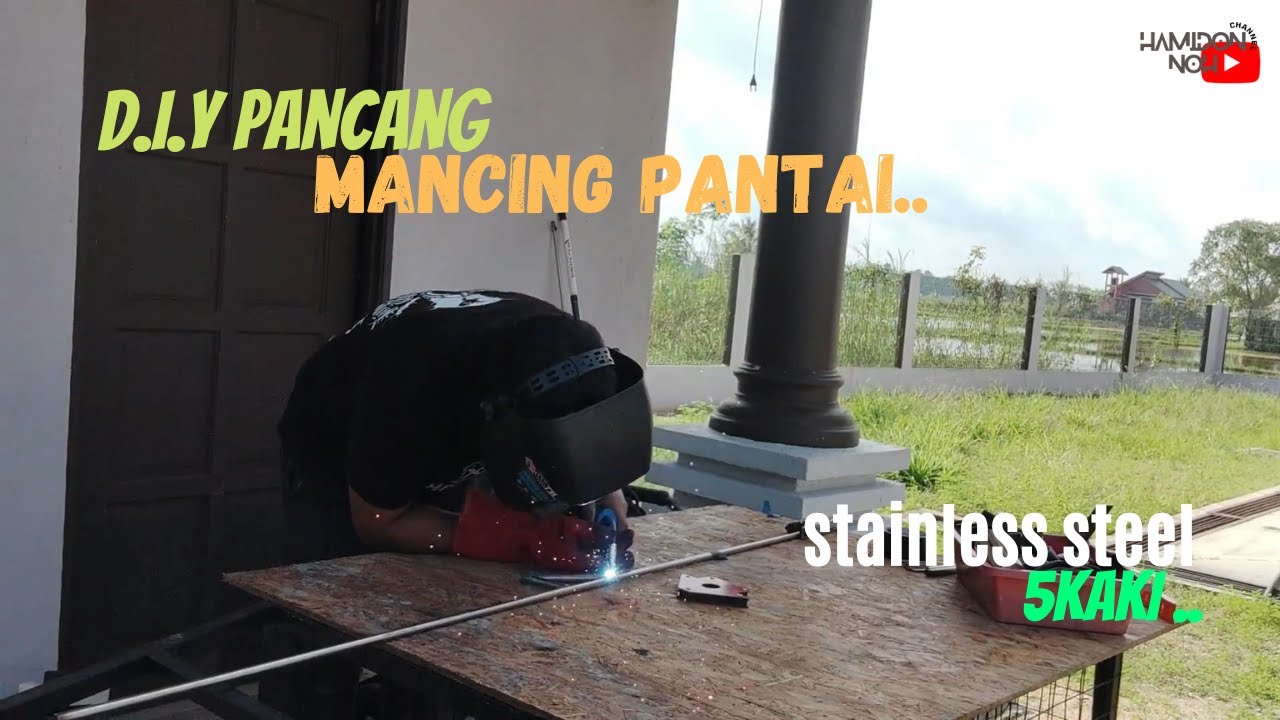 DIY Pancang Pancing Pantai 5 Kaki Stainless Steel 12mm - YouTube