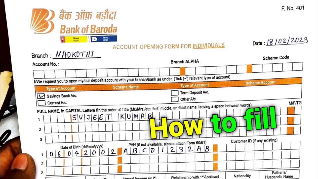 bank of baroda online account opening | bank of baroda account opening ...