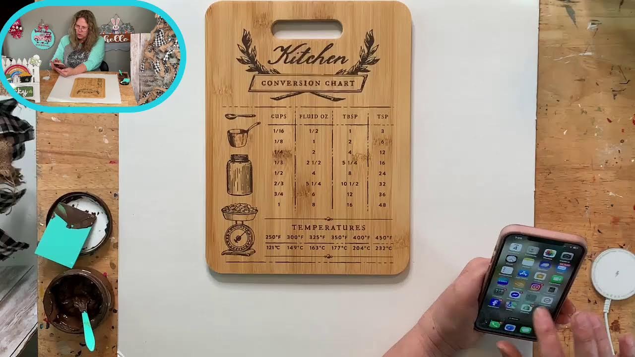 🥙🌭🍔 Kitchen Conversion Chart Cutting Board - diy craft kit 🍔🌭🥙 - YouTube