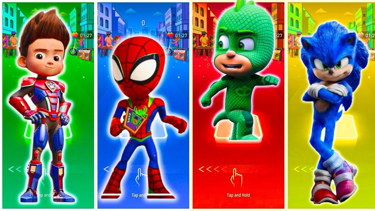 Paw Patrol : Ryder 🆚 Pj Masks 🆚 Marvel's Spidey 🆚 Shin Sonic Tapes .Who ...