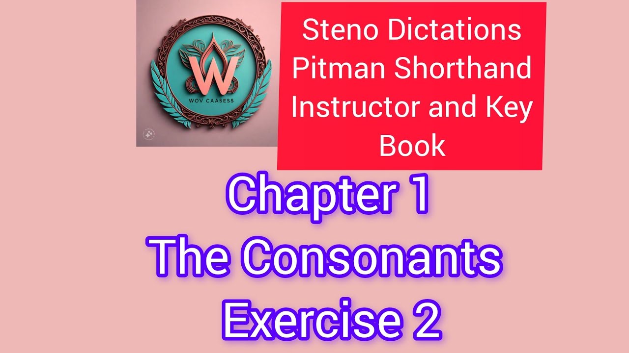 Dictation Exercise 2 | Pitman Shorthand Instructor and Key Book | Basic ...