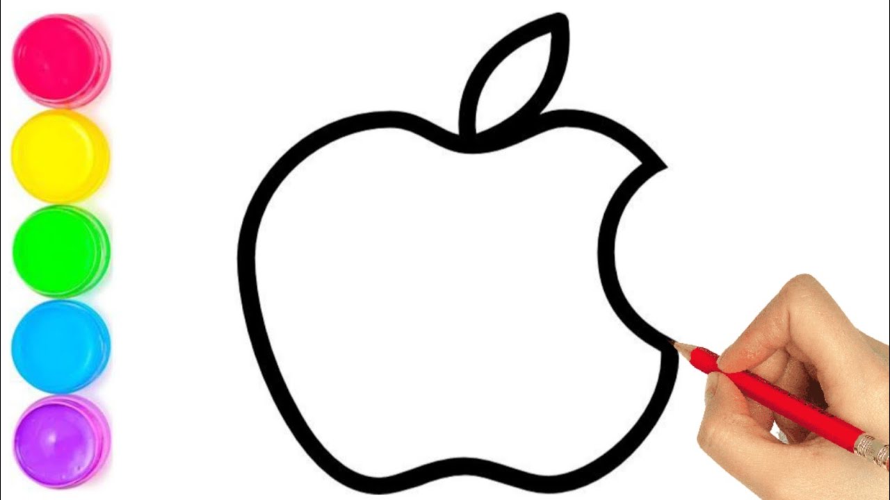 How To Draw Apple Drawing Very Easy|| Apple Drawing Easy Step By Step ...