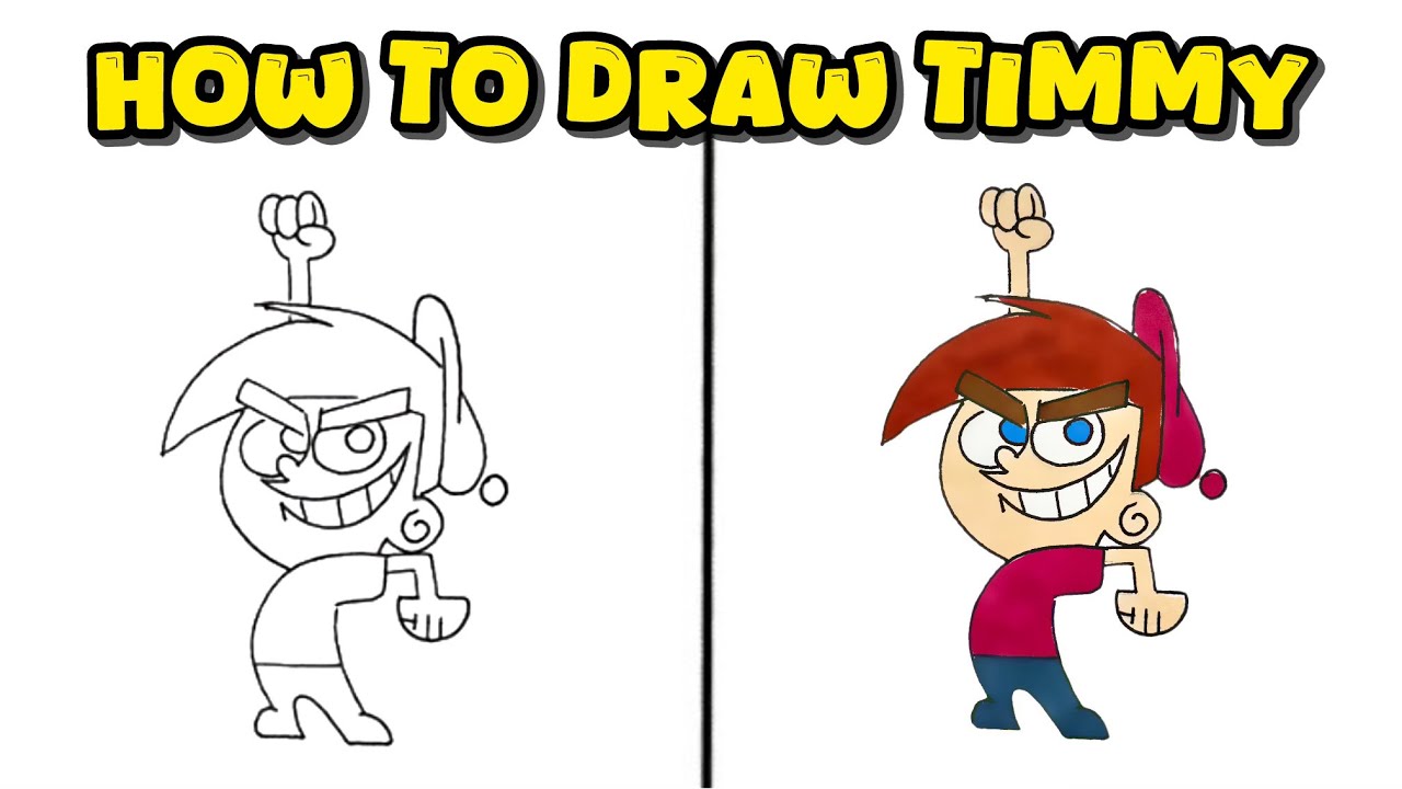 How to Draw Timmy Turner from The Fairly OddParents – Step-by-Step ...
