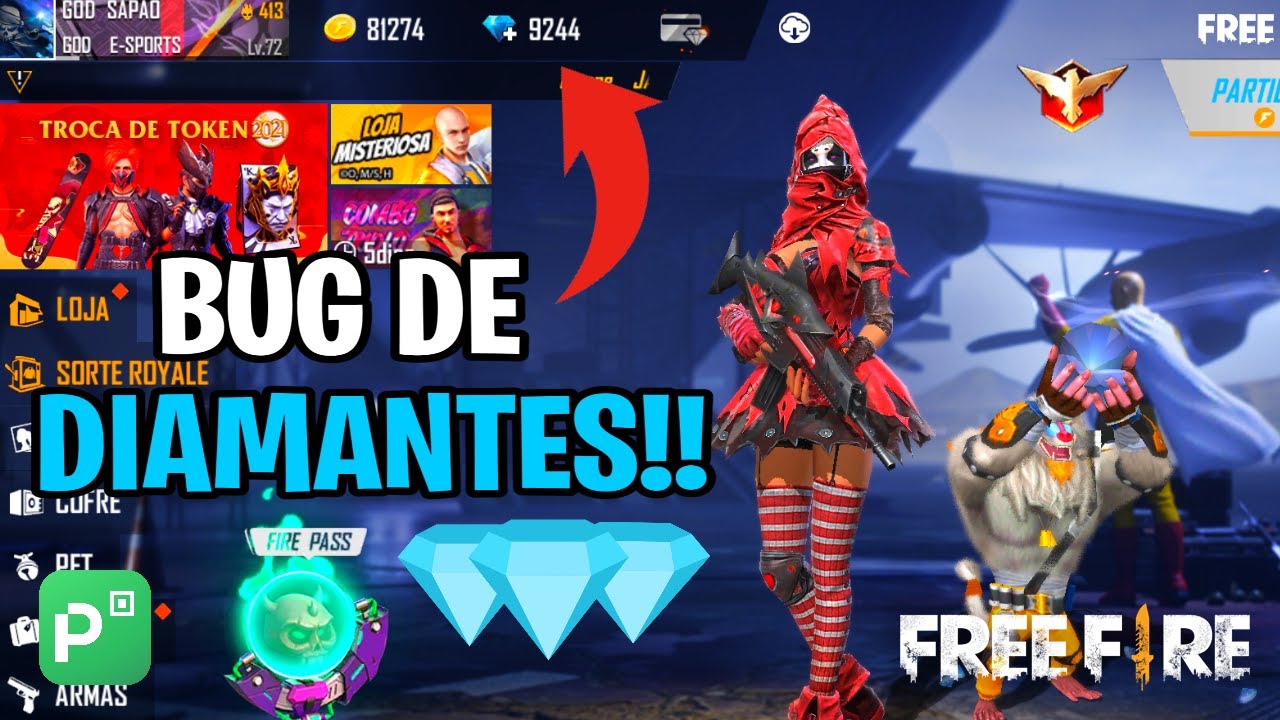 COMO GANHAR 600 DIMAS EM 10 MINUTOS NO FREE FIRE !! | BUG DOS DIMAS ...