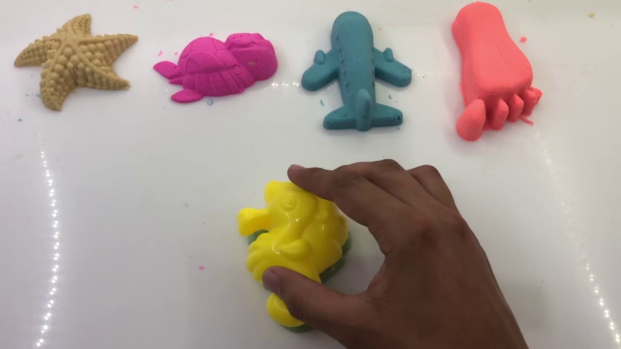 Sand clay numbers learning video - YouTube