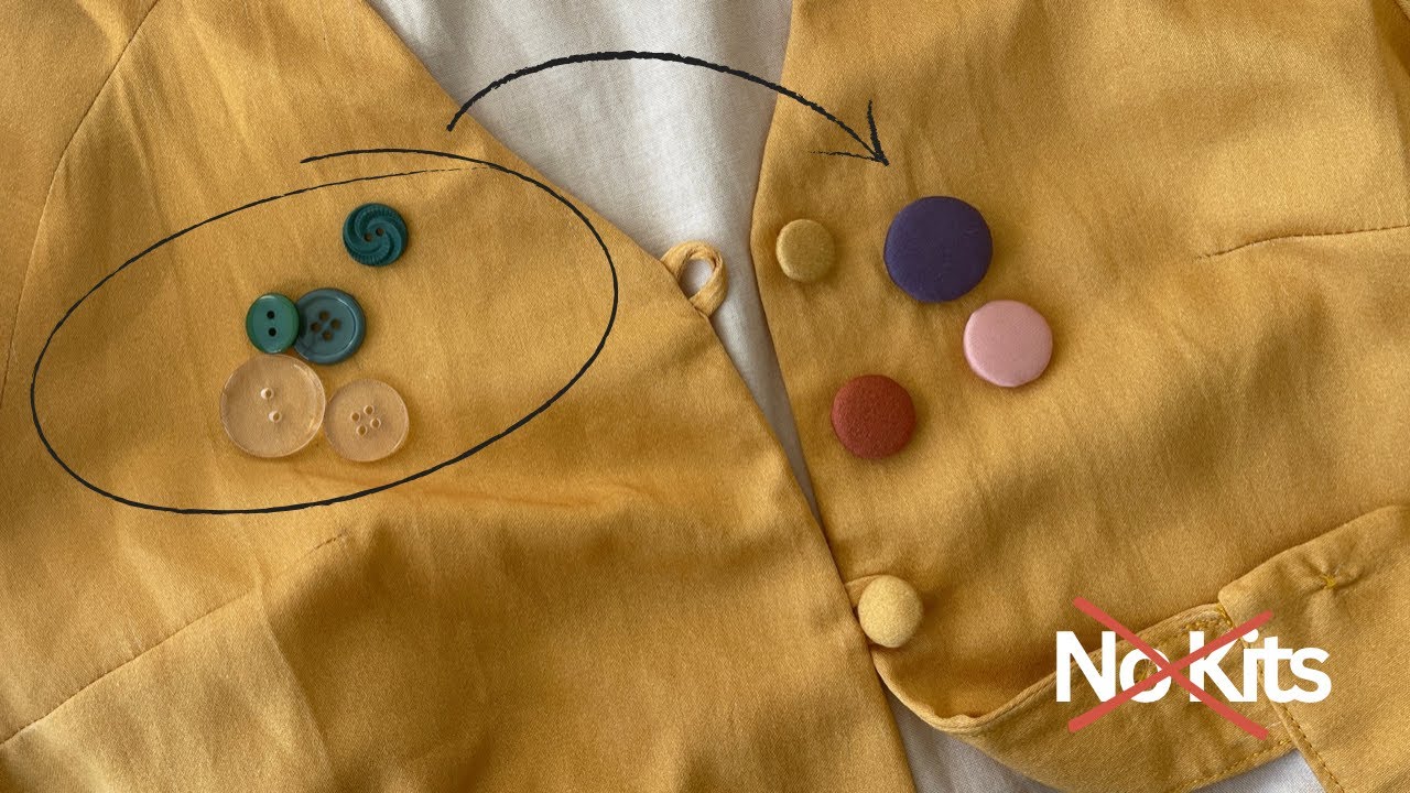 How to Make Fabric Buttons | How to make cloth buttons | DIY Buttons ...