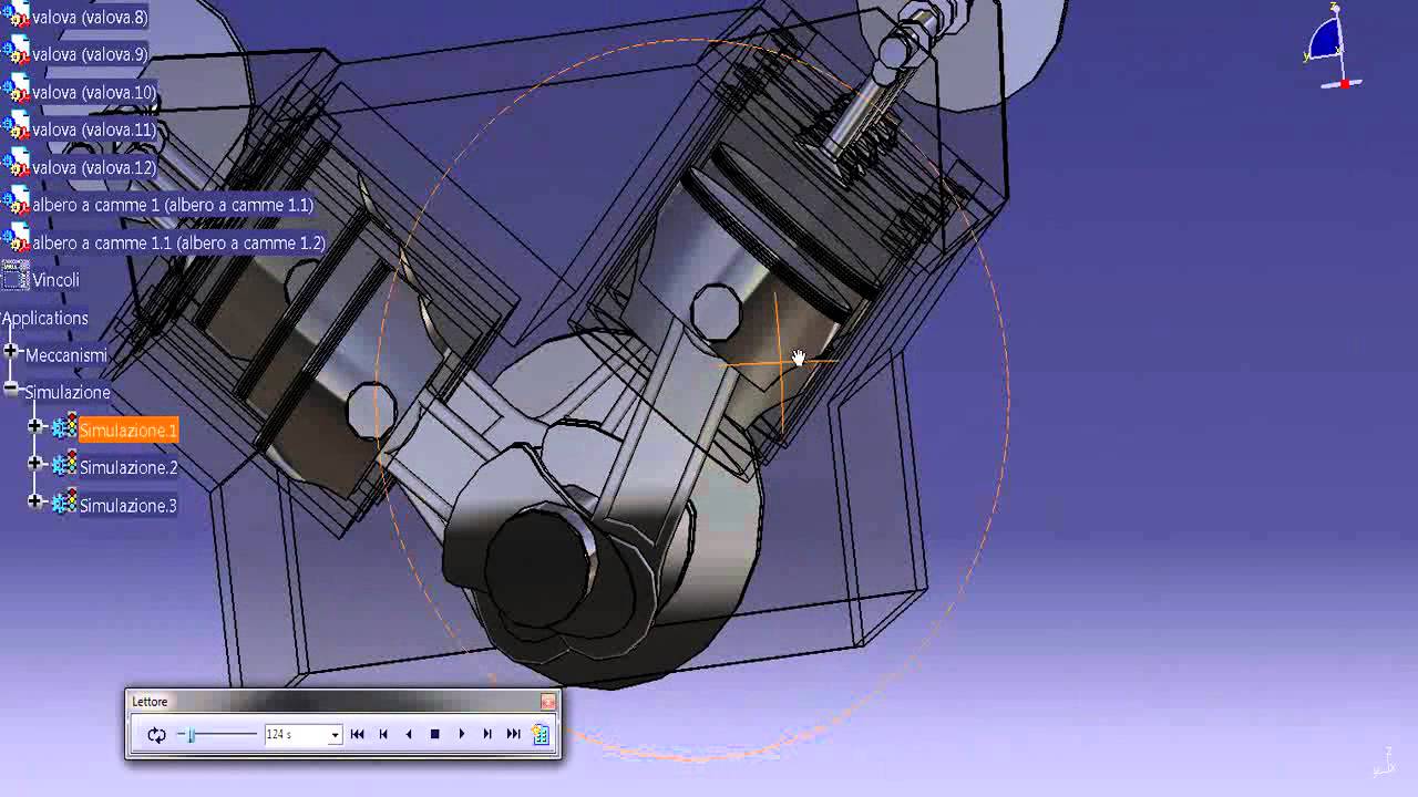 MOTORE V6 CATIA - YouTube