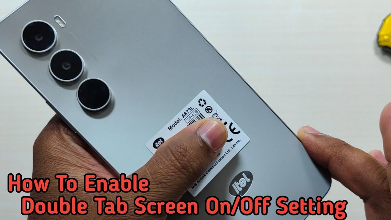 how to enable Double tab Screen on off Itel A100 - YouTube