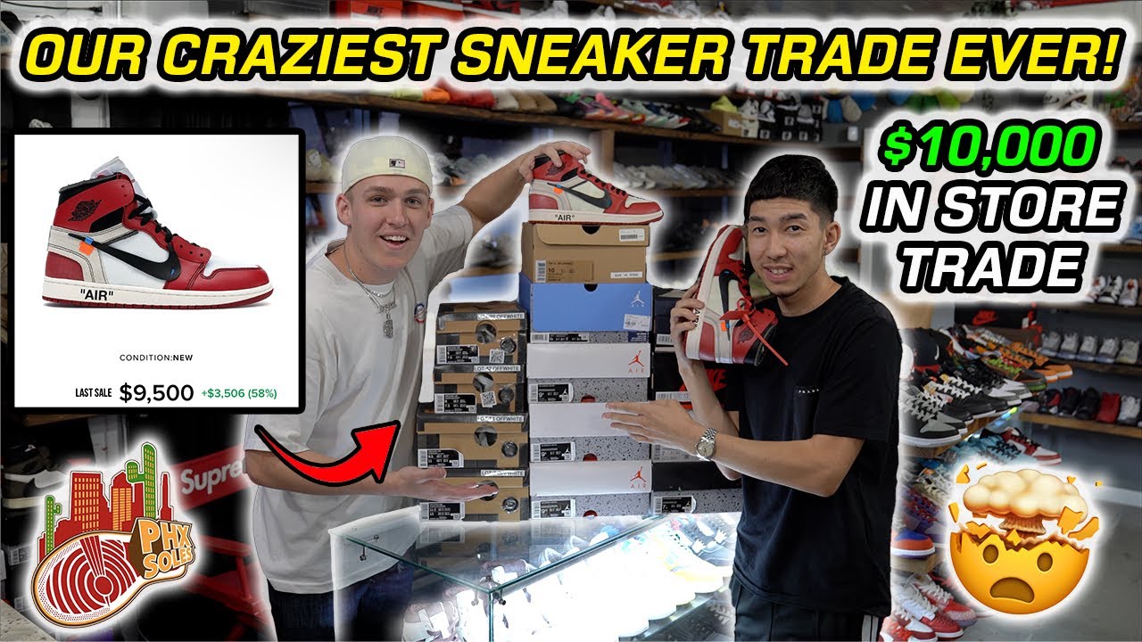 OUR CRAZIEST IN STORE SNEAKER TRADE EVER! GRAIL SHOE!! *A Day in the ...
