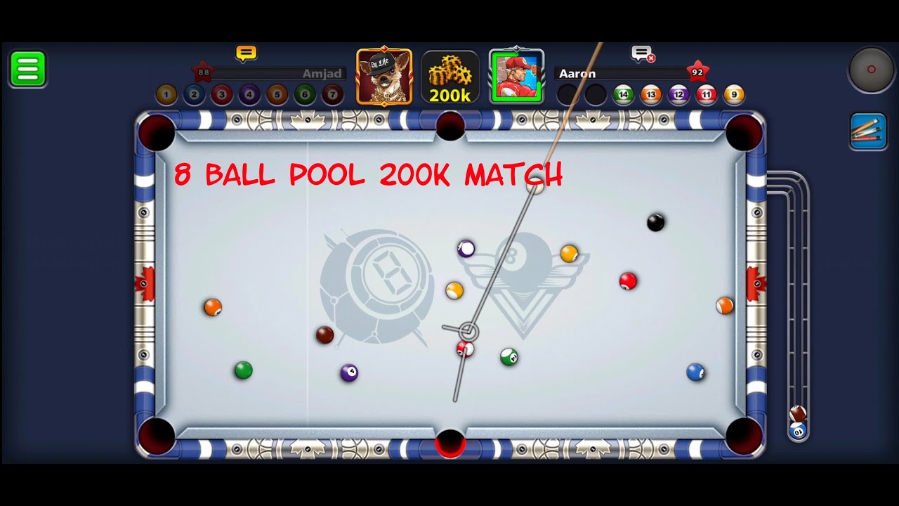 8 ball pool 200k match I fastest table clear - YouTube