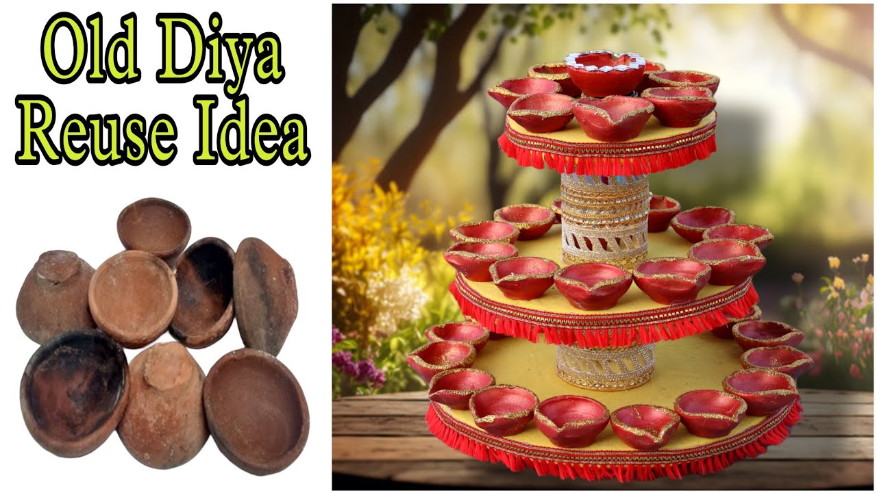 Zero Cost DIY For Diwali /Old Diya Reuse /Diwali Decoration Idea /Old ...