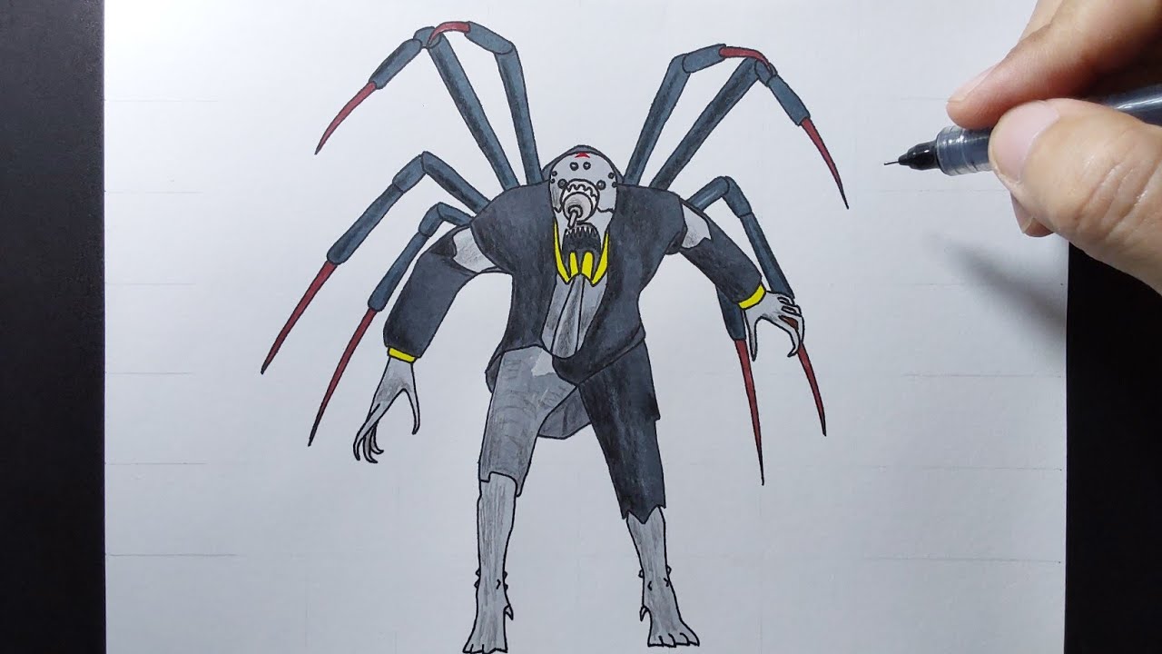 how to draw drill man zombie - YouTube