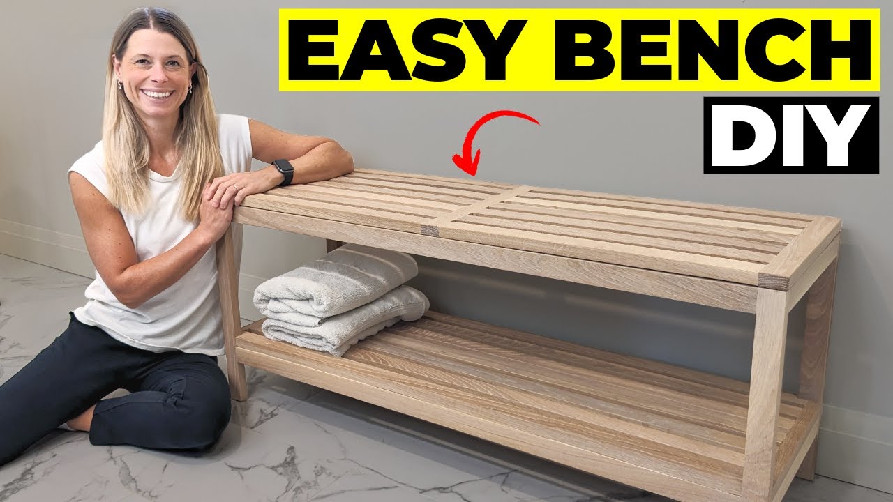 How to Build a White Oak Bench for Beginners // DIY Woodworking - YouTube