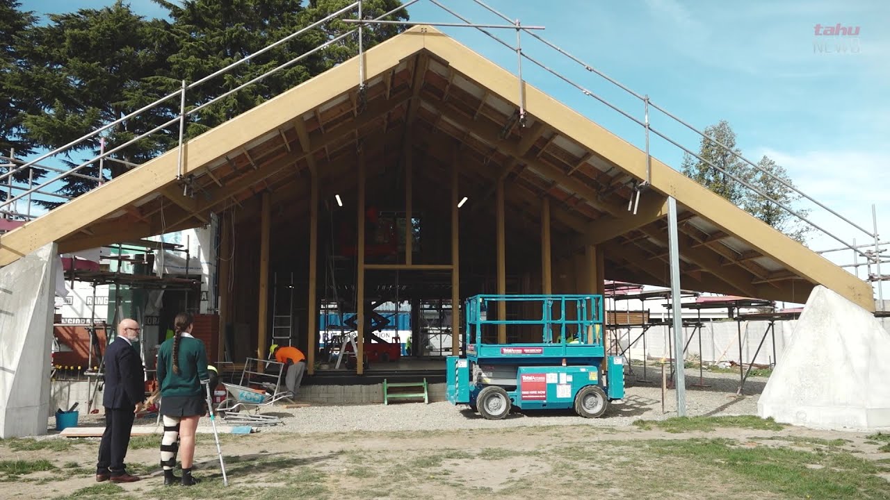 Rangiora High School are building a new whare for their kura - YouTube