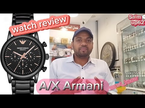 Armani (A/X) 👑watch⌚ review🔬 black dail 🛍️ real or fake - YouTube