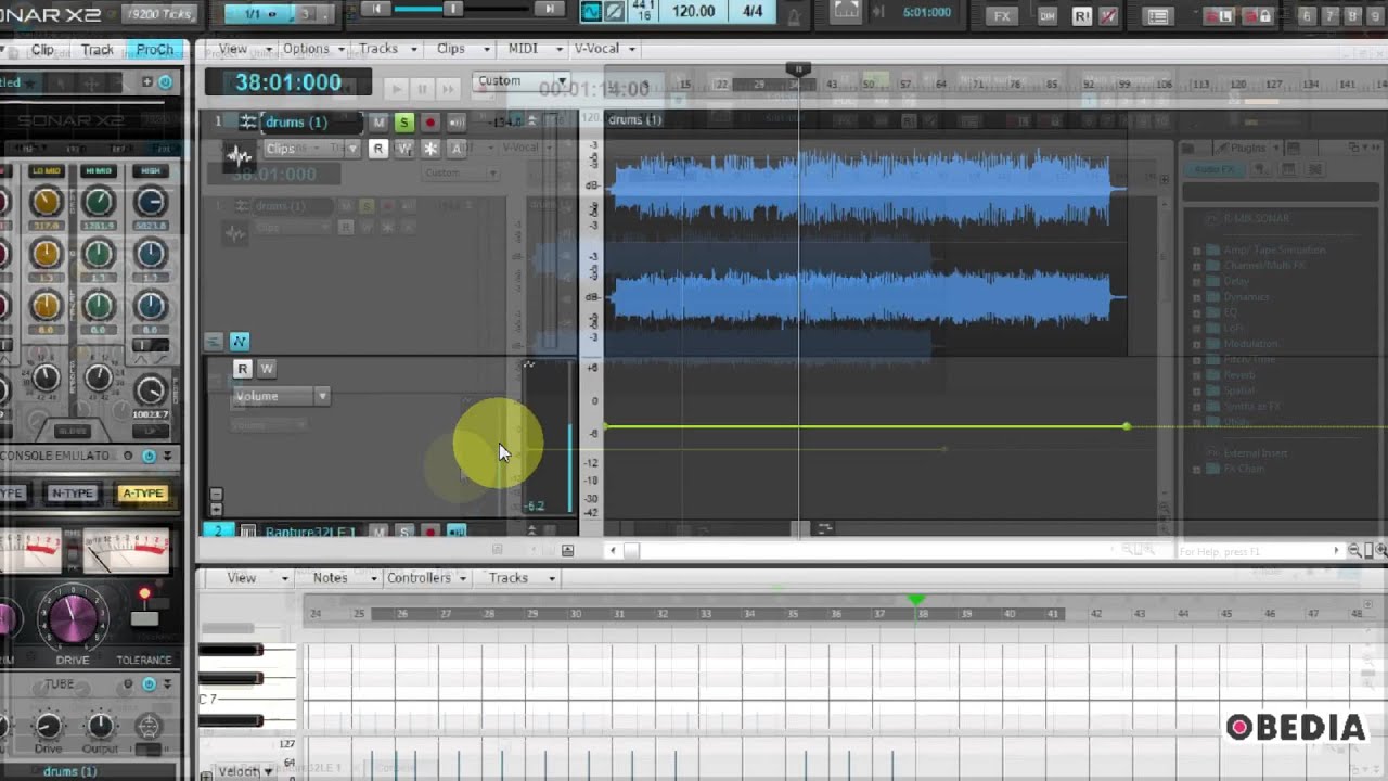 CAKEWALK SONAR - automation and take lanes - YouTube