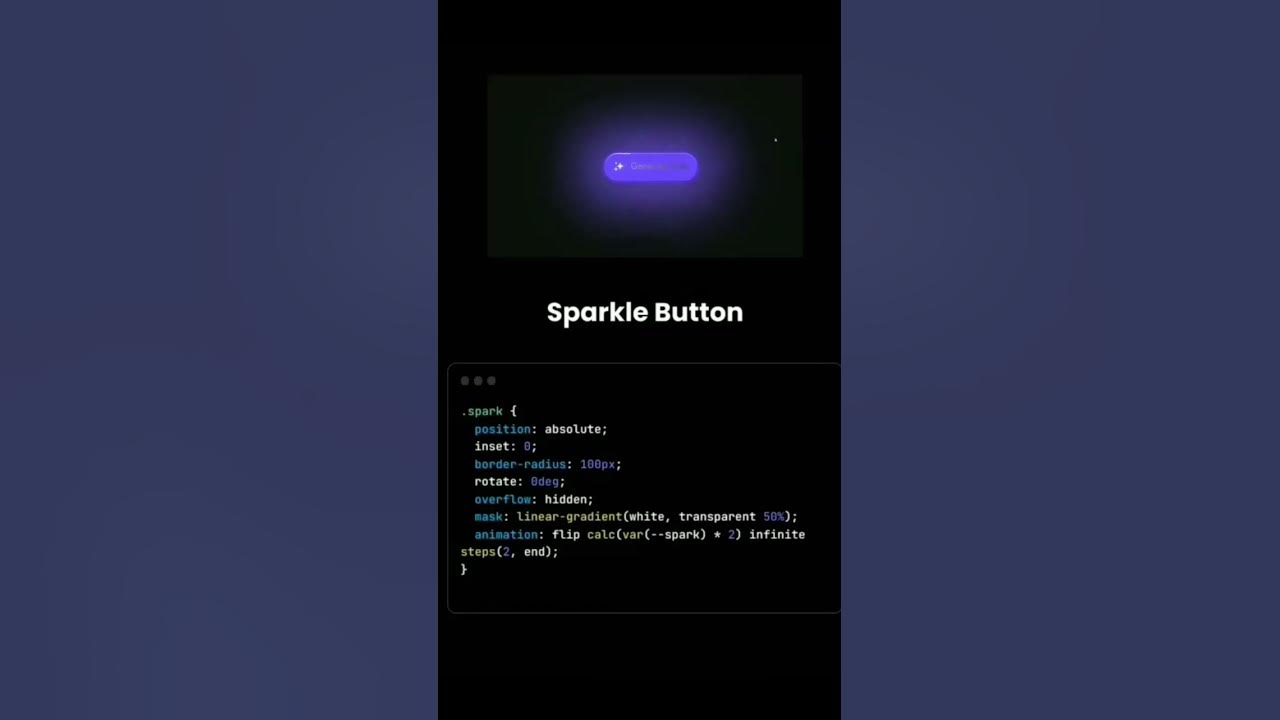 Sparkle Button Css Js Html Webdevelopment Webdesign Coding Tutorial Shorts Short Uiux