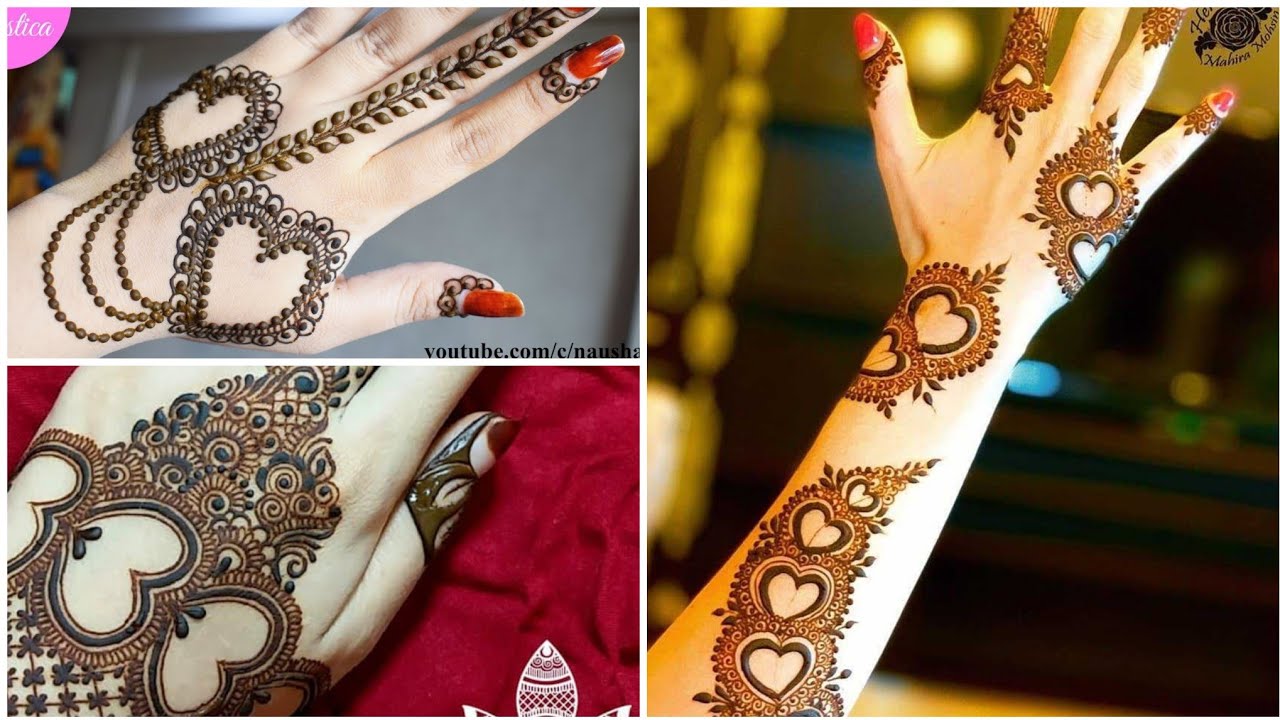 Simple and Attractive Love Heart Mehendi || Styllish mehedi design ...