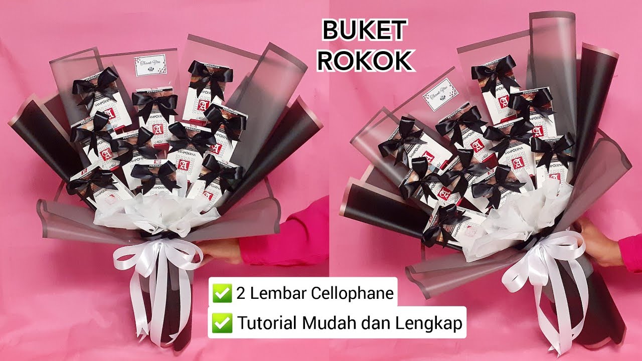 TUTORIAL BUKET ROKOK KADO UNTUK COWOK || Buket Gembul Hemat Kertas ...