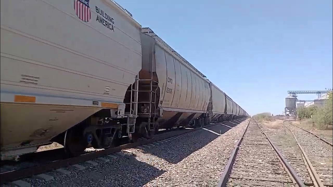 Granelero Nogales Culiacán UP 5625 UP 9662 recién reconstruida Rumbo Sur a 75 Kh/m - YouTube